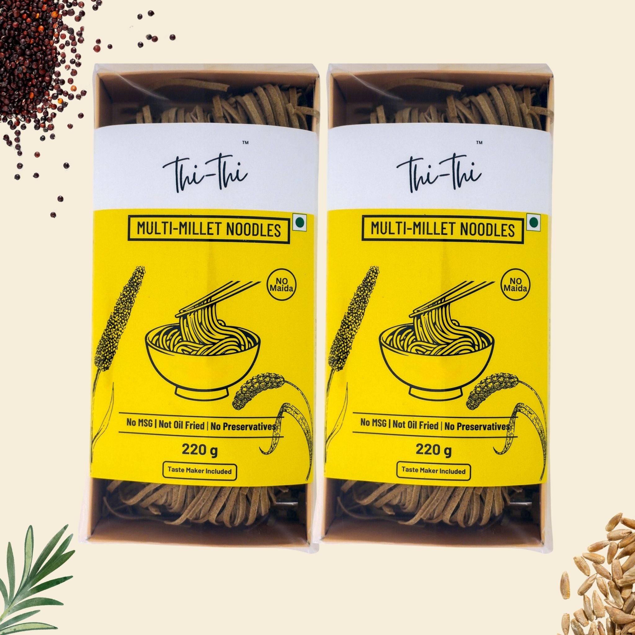 Multi Millet Noodles 220g (2 Packs) | No Maida, Non-Fried, No MSG | In ...
