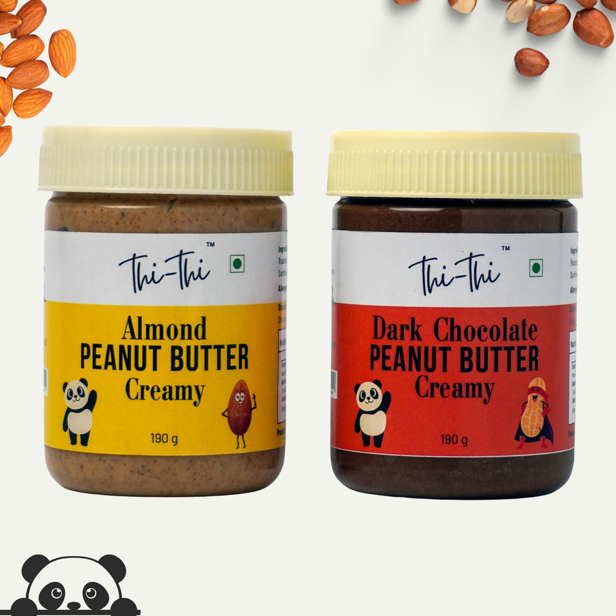 Peanut Butter Combo | Almond and Chocolate (2 Packs) | Creamy – Thi-Thi